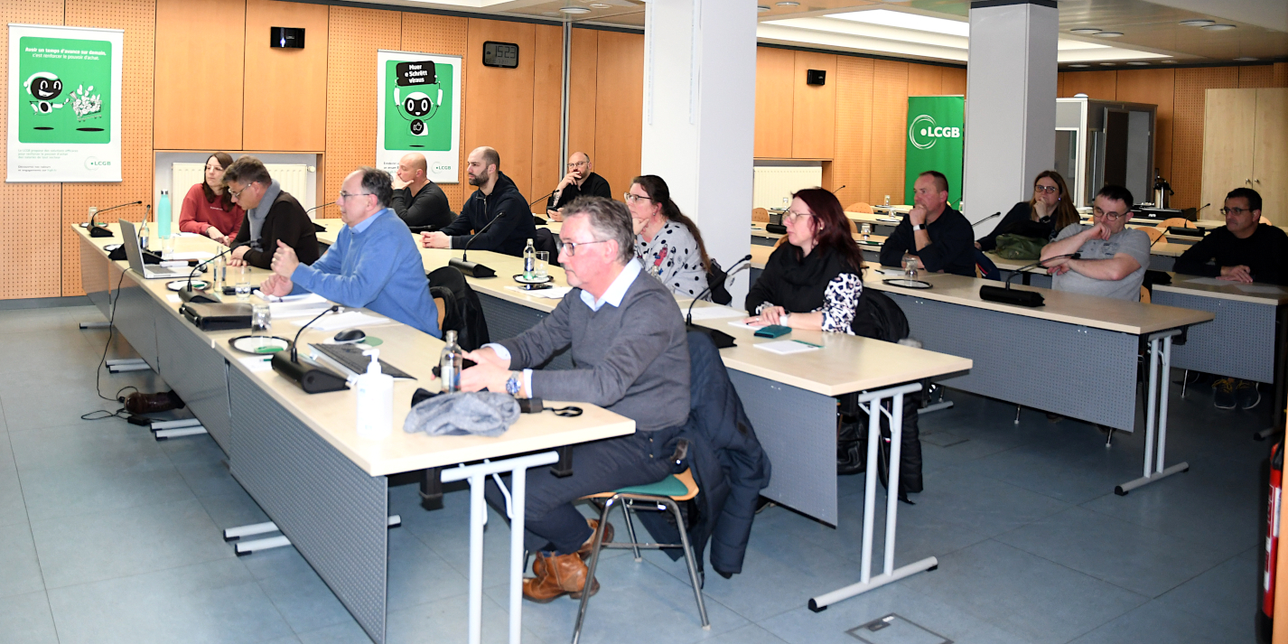 Réunion de travail du LCGB et du N.V.G.L. sur la convention collective ...