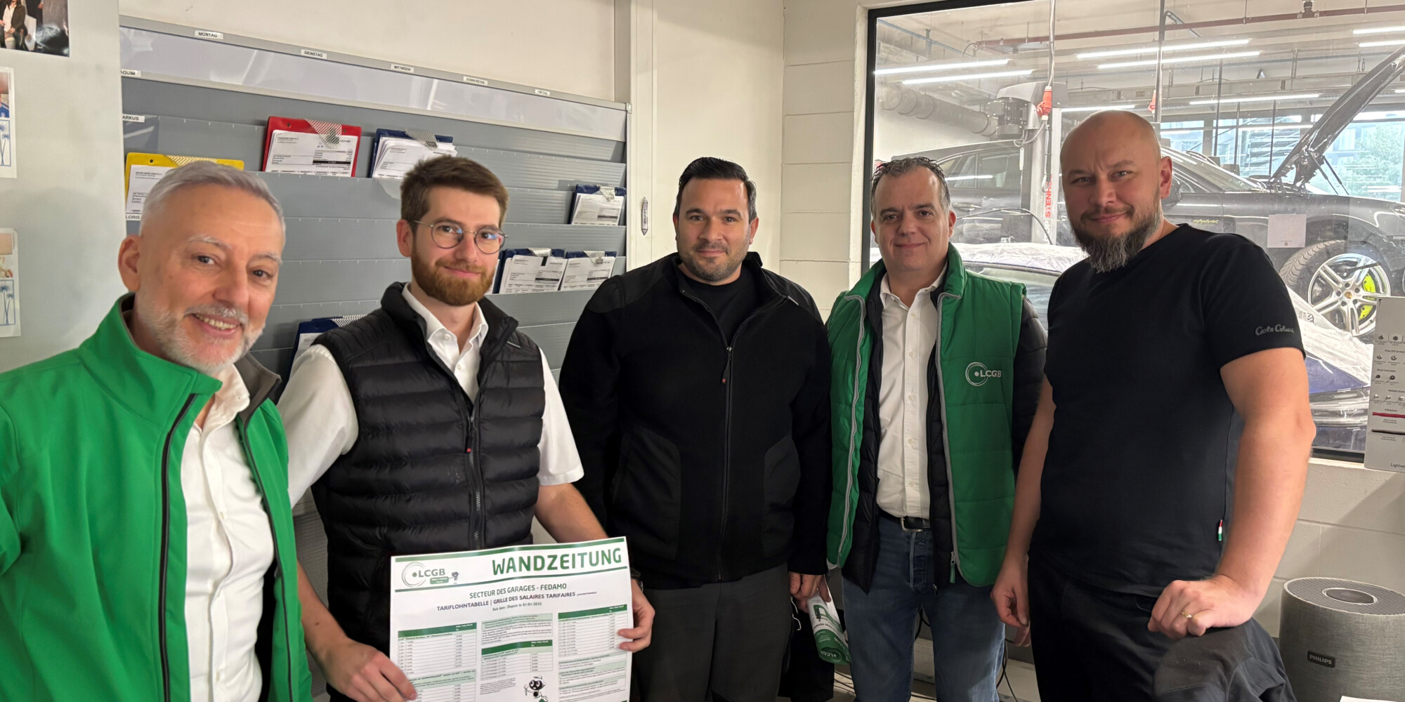 LCGB-ASG : Echange avec les délégués du Porsche Zenter à Howald - LCGB ...